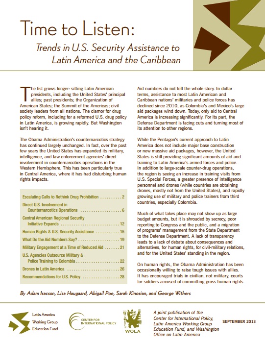 It's Time for U.S. Policymakers to Listen! - Latin America Working Group